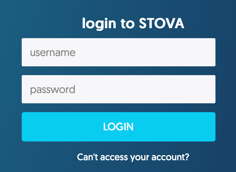 Stova standard client login | Stova @ ASU